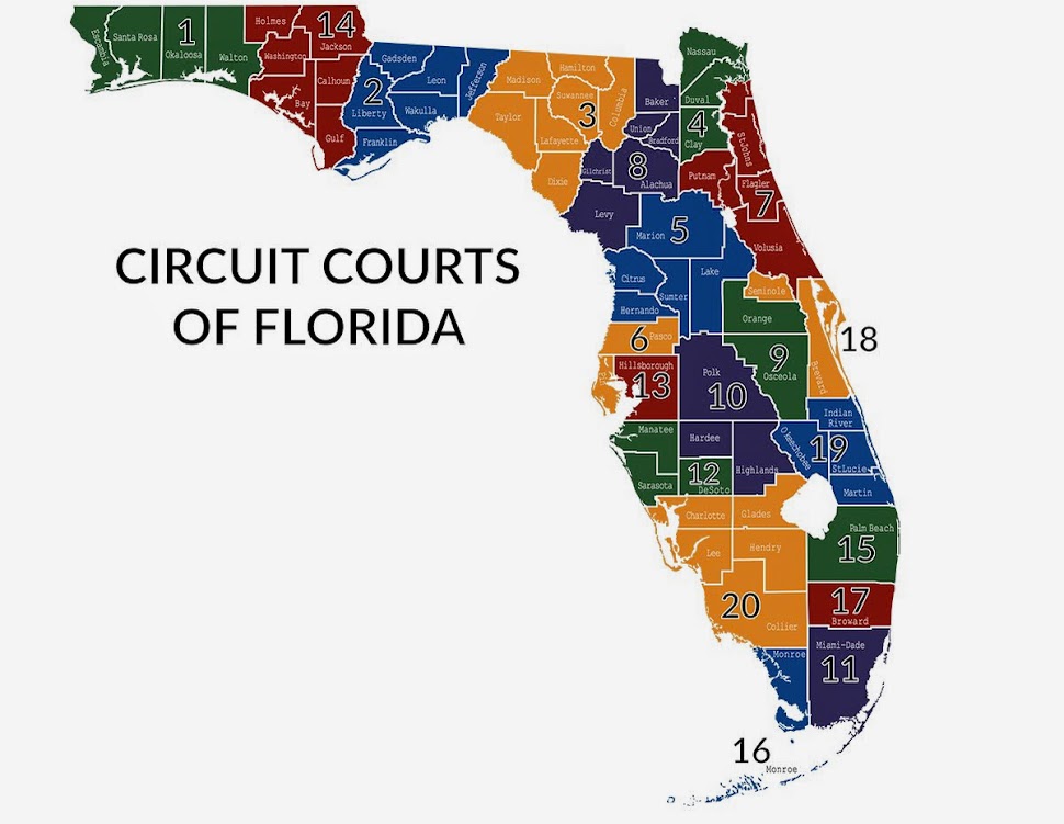 Florida Circuit Court Map Florida District Courts Of Appeal