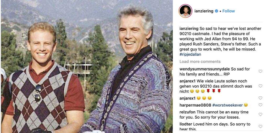Entertainment Jed Allan Beverly Hills 90210 Star And Soap Opera
