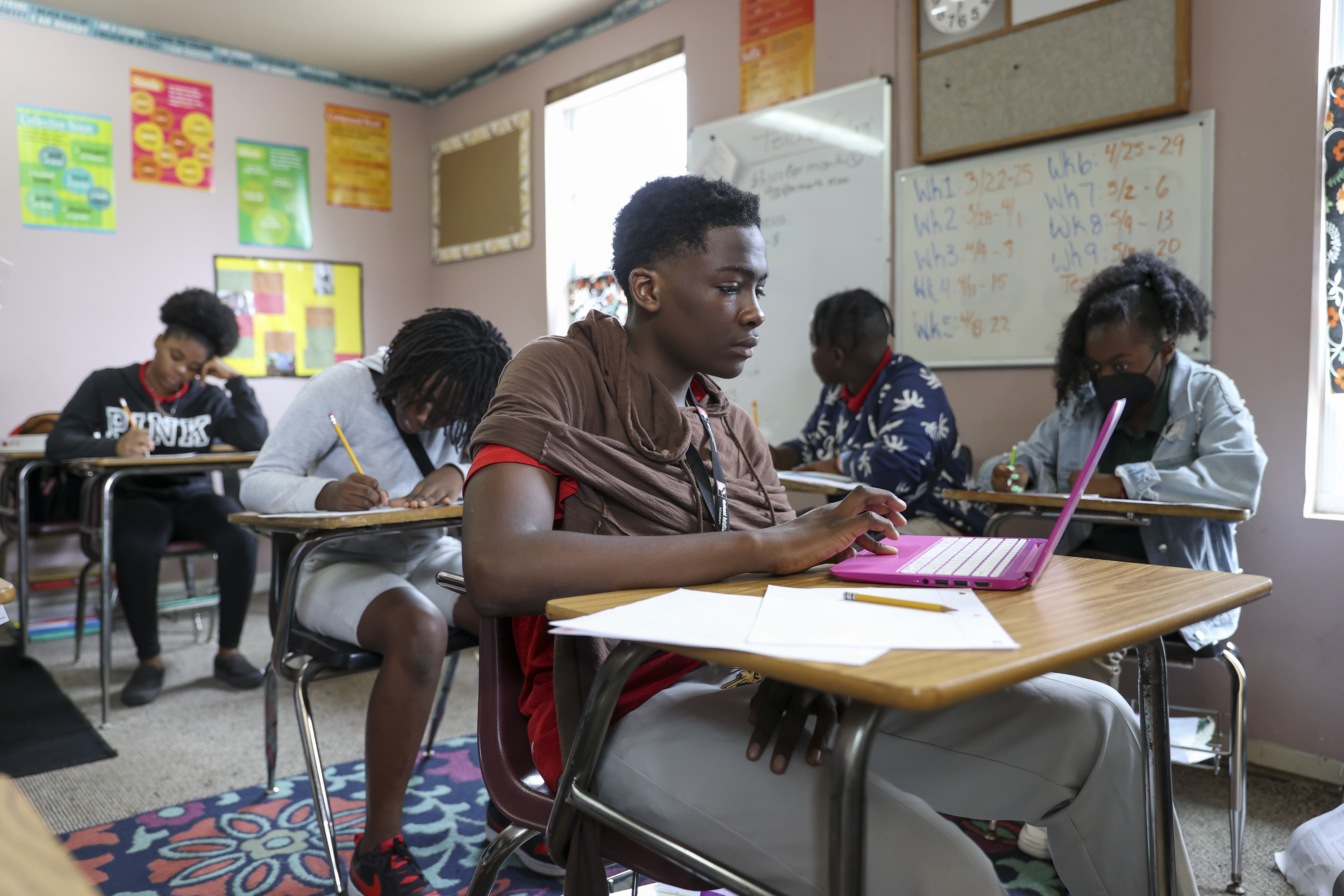 American High School Classroom