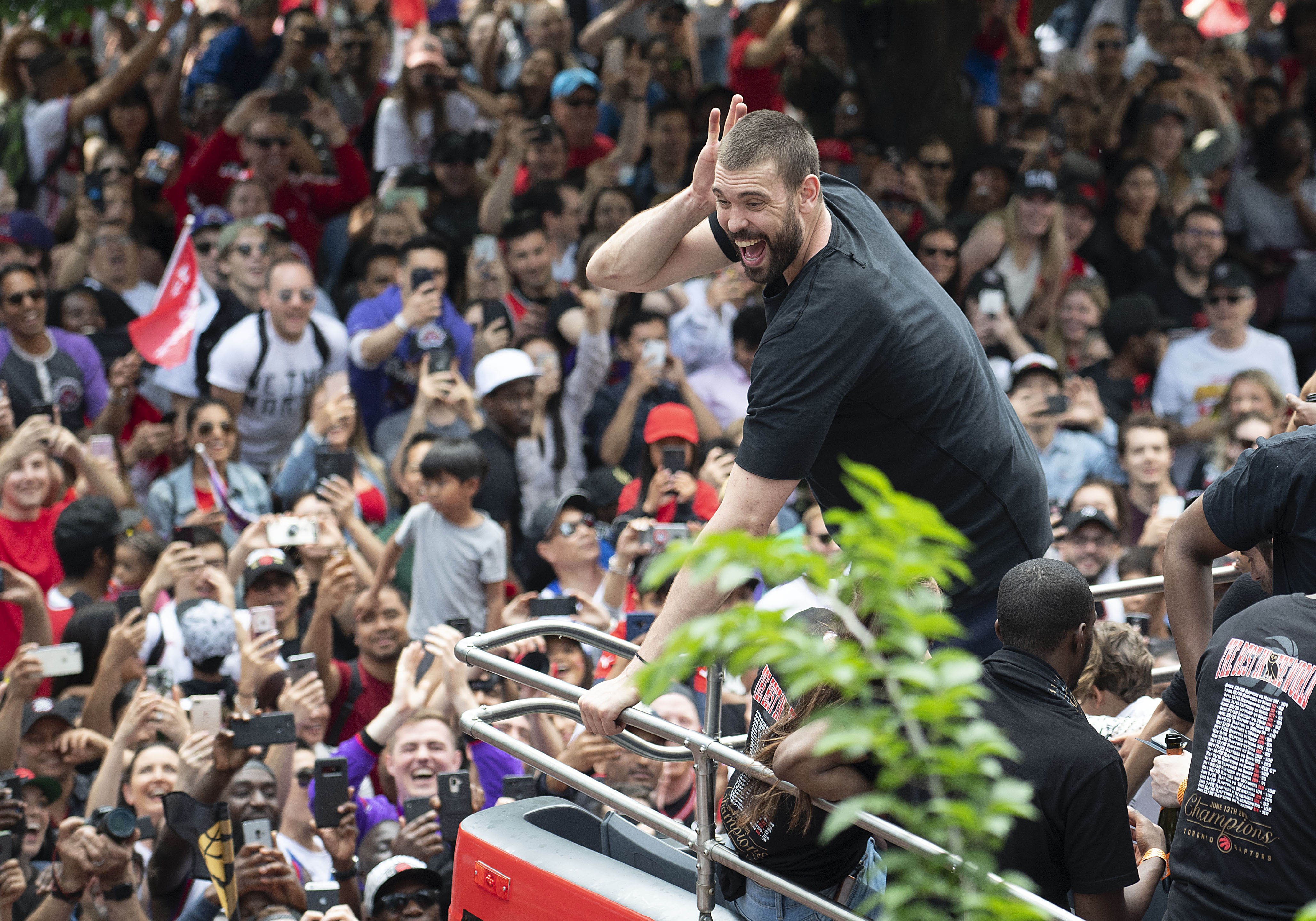 In Photos: NBA Champion Toronto Raptors celebrate historic win with ...